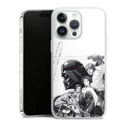 DeinDesign iPhone 14 Pro Max Handy Silikon H&uuml;lle Case transparent Handyh&uuml;lle Star Wars Official Licensed Product Darth Vader Silikon Case