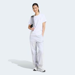Damen Sporthose "ADIDAS KIT 3-STREIFEN, LOCKER GESCHNITTEN, B&Uuml;NDCHEN", grau, Gr. XXL, adidas Sportswear, Obermaterial: 100% Baumwolle, Hosen, ohne