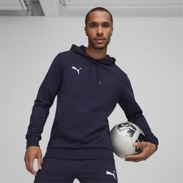 Puma Herren Kapuzensweatshirt "TEAMGOAL CASUALS HOODY", blau, Gr. M, unifarben, Sweatware, Obermaterial: 100% Baumwolle, Sweatshirts, mit Kapuze,