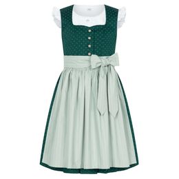 N&uuml;bler N&Uuml;BLER M&auml;dchen Dirndl "Kinderdirndl Fabia", gr&uuml;n, Gr. 140, Obermaterial: 100% Baumwolle CO., Kleider