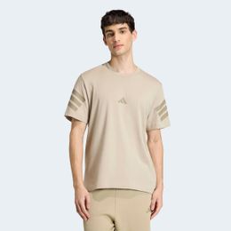 Herren T-Shirt "FUTURE ICONS 3-STREIFEN", beige, Gr. XXL, adidas Sportswear, Obermaterial: 100% Baumwolle, Shirts