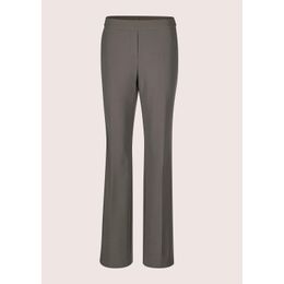 Madeleine Mode MADELEINE Damen Stoffhose "Schlupfhose Elegante Damenhose mit B&uuml;gelfalten", grau, Modern, Gr. 36, Obermaterial: 88% Polyester PES. 12% Elasthan EL.,