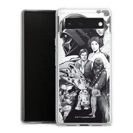 DeinDesign Google Pixel 6 Handy Silikon H&uuml;lle Case transparent Handyh&uuml;lle Star Wars Official Licensed Product Darth Vader Silikon Case