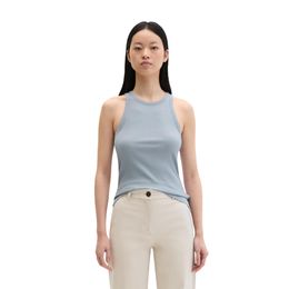 Marc O'Polo MARC O'POLO Damen T-Shirt "mit TENCEL Modal", blau, Gr. L, unifarben, Obermaterial: 58% Baumwolle, 38% Modal, 4% Elasthan, Shirts