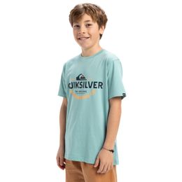 Quiksilver Jungen T-Shirt "Ev Typed Out", blau, Gr. 8, Obermaterial: 100% Baumwolle., Shirts