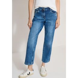 Cecil Damen Loose-fit-Jeans, blau, Gr. 26, unifarben, Jeans, 78% Baumwolle, 20% Polyester, 2% Elasthan, Jeans, im Loose Fit
