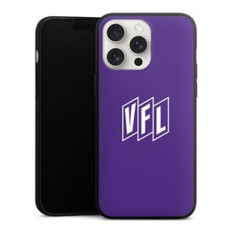 DeinDesign iPhone 15 Pro Max Handy Premium Silikon H&uuml;lle Handyh&uuml;lle schwarz Case Logo Official Licensed Product Vfl Osnabr&uuml;ck Silikon Premium Case