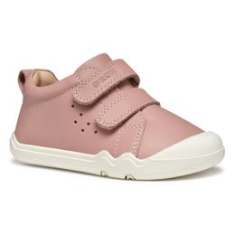 Geox M&auml;dchen Sneaker "B STEPPIEUP GIRL", Gr. 23, rosa, Nappaleder, Schuhe, Sneaker, Klettschuh, Babyschuh mit modischer Perforierung