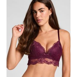 Hunkem&ouml;ller HUNKEM&Ouml;LLER Damen B&uuml;gelloser BH "Padded Non-Wired Bra Naomi", Gr. 75, lila, 69% Polyamid, 24% Polyester, 7% Elasthan, BHs
