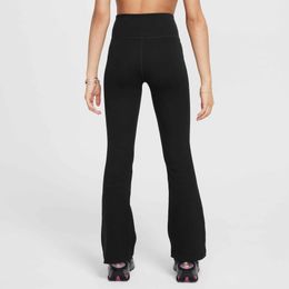 Nike Sportswear M&auml;dchen Shorts "G NSW CLSSC HR FLARE TGHT LBR"schwarz, wei&szlig;, Gr. M, Obermaterial: 50% Baumwolle, 42% Polyester, 8% Elasthan, Hosen,