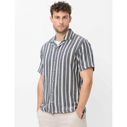 Brax Herren Kurzarmhemd "Style LEO", grau, Gr. L, Web, 100% Baumwolle, Hemden