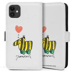 DeinDesign iPhone 11 Handy Klapph&uuml;lle Handyh&uuml;lle aus Kunst Leder wei&szlig; Flip Case Children Children'S Book Janosch Sideflip mit Lasche