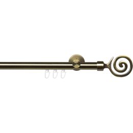 Gardinenstange Liedeco, L:120cm &Oslash;:20mm, gold, Eisen, Gardinenstangen, "Innenlaufgarnitur 20 mm Blues Eric", Gardinenstange Komplett