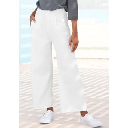 ELBSAND Damen Sweathose "Neah", wei&szlig;, Gr. XXL, unifarben, Sweatware, Obermaterial: 95% Baumwolle, 5% Elasthan, Hosen, in 7/8 L&auml;nge, Culotte aus
