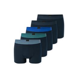 Schiesser Herren Boxershorts "95/5 Multipacks", Gr. 7, blau, Single Jersey, Obermaterial: 95% Baumwolle, 5% Elasthan, Unterhosen, ohne Eingriff,