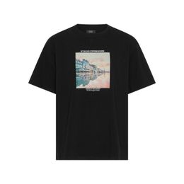 Herren T-Shirt "Clean Cut Copenhagen Rainy Copenhagen Organic T-Shirt", schwarz, Gr. XL, Clean Cut Copenhagen, bedruckt, 95% Baumwolle, 5% Elasthan,