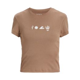 Roxy Damen T-Shirt "Beach Love", braun, Gr. XXS, Obermaterial: 100% Baumwolle., Shirts