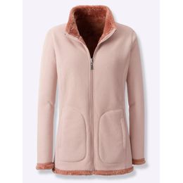 Casual Looks Damen Fleecejacke, rosa, Gr. 36, unifarben, 100% Polyester, Jacken