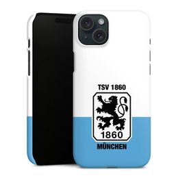 DeinDesign iPhone 15 Plus Handy Premium Case Smartphone Handyh&uuml;lle Schutzh&uuml;lle gl&auml;nzend Official Licensed Product Coat Of Arms Tsv 1860 M&uuml;nchen Premium Case