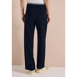 Cecil Damen Stoffhoseuniversal blau, Gr. XL, unifarben, Stoff, 61% Viskose, 32% Polyamid, 7% Elasthan, Hosen, im Loose Fit