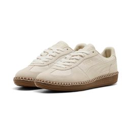Puma Herren Sneaker "PALERMO STRAW", Gr. 42, beige, Leder, mehrfarbig, Schuhe, mit profiliertem Laufsohlenprofil, mit Gummilaufsohle, mit Schn&uuml;rung