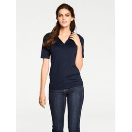 Heine Damen Blusenshirt, Blau, Gr. 46, T-Shirts, Material: Polyamid