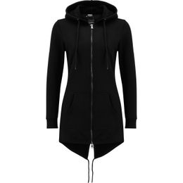 Urban Classics Damen Sweatjacke "Urban Classics Damen Ladies Sweat", schwarz, Gr. XL, unifarben, 63% Baumwolle, 37% Polyester, Sweatjacken