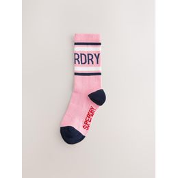 Superdry & Co Socken M&auml;dchen Gr&ouml;&szlig;e 26.5/30.5 hellpink / schwarz / wei&szlig;