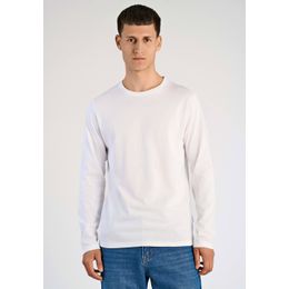 LINDBERGH Herren Langarmshirt "T-Shirt (Langarm) Relaxed Fit"bl, wh, na, Gr. S, unifarben, Obermaterial: 100% Baumwolle, Shirts