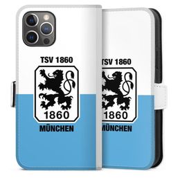 DeinDesign iPhone 12 Pro Handy Klapph&uuml;lle Handyh&uuml;lle aus Kunst Leder wei&szlig; Flip Case Official Licensed Product Coat Of Arms Tsv 1860 M&uuml;nchen Sideflip mit Lasche