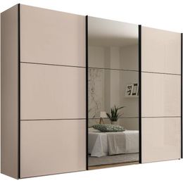 STAUD Kleiderschrank &raquo;Schwebet&uuml;renschrank Includo Glas&laquo; Holzwerkstoff Elfenbein Dekor, B/H/T: 280cm x 222cm x 68cm, T&uuml;ren: 3 Stk. Classic