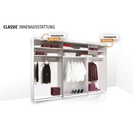 STAUD Kleiderschrank &raquo;Schwebet&uuml;renschrank Includo Glas&laquo; beige Holzwerkstoff Artisan Eiche Dekor, B/H/T: 249cm x 222cm x 68cm, T&uuml;ren: 3 Stk. Classic