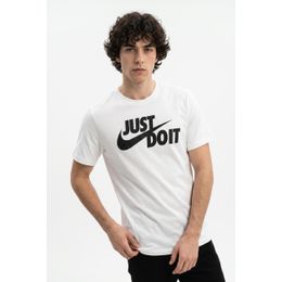 Nike Sportswear Herren T-Shirt "M NSW TEE JUST DO IT SWOOSH", schwarz-wei&szlig;, Gr. XXL, Jersey, Obermaterial: 100% Baumwolle, Shirts, mit Logodruck auf