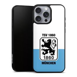 DeinDesign iPhone 16 Pro Max Handy Slim Case extra d&uuml;nn Silikon Handyh&uuml;lle schwarz H&uuml;lle Official Licensed Product Coat Of Arms Tsv 1860 M&uuml;nchen Silikon Slim 