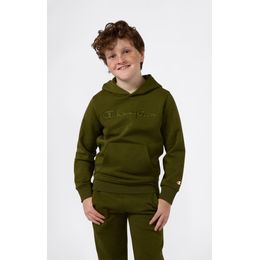 Champion Jungen Kapuzensweatshirt "ICONS TONAL Hoodie Large Logo", gr&uuml;n, Gr. L, Obermaterial: 73% Baumwolle, 27% Polyester, Sweatshirts, aus