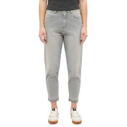 Mustang Damen Mom-Jeans "Damen Style Charlotte Tapered", grau, Gr. 31, unifarben, Denim/Jeans, 99% Baumwolle, 1% Elasthan, Jeans
