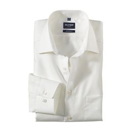 OLYMP Herren Businesshemd "Luxor modern fit", beige, Gr. 44, Web, Obermaterial: 100% Baumwolle, Hemden