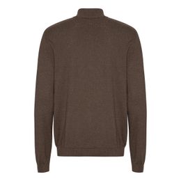 Herren Sweater "Clean Cut Copenhagen Claude Half-Zip Knit"braun melange, Gr. L, Clean Cut Copenhagen, unifarben, 100% Baumwolle, Sweatshirts