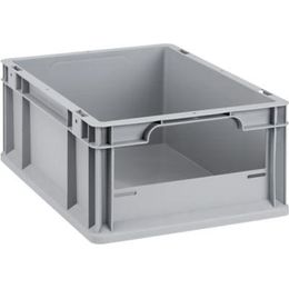 Sch&auml;fer Shop Sch&auml;fer Shop Pure Eurobox Serie Economy, Front offen, Kunststoff, B 400 x T 300 x H 170 mm, 16 l, grau