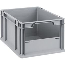 Sch&auml;fer Shop Sch&auml;fer Shop Pure Eurobox Serie Economy, Front offen, Kunststoff, B 400 x T 300 x H 220 mm, 20 l, grau
