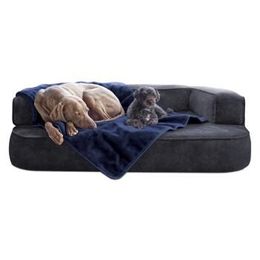 tierlando LILLY flauschige Haustier- & Pl&uuml;schdecke navy S
