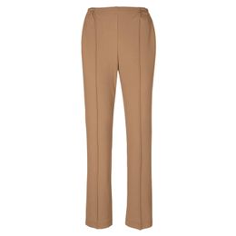 GOLDNER Damen Schlupfhose "Jersey-Schlupfhose Martha", braun, Gr. 54, Obermaterial: 68% Viskose CV. 27% Polyamid PA. 5% Elasthan EL., Hosen,