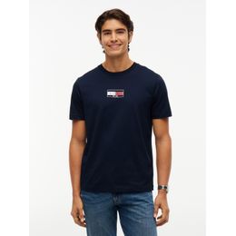 Tommy Hilfiger Herren T-Shirt "BRAND LOVE SMALL FLAG", blau, Gr. XXL, Jersey, Obermaterial: 100% Baumwolle, Shirts, regular fit, Baumwolljersey