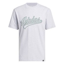 adidas Sportswear Funktionsshirt 'Varsity Tailsweep Graphic' Herren Gr&ouml;&szlig;e L hellgrau / dunkelgr&uuml;n
