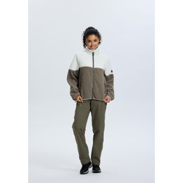 Icepeak Damen Fleecejacke "MAUSTON", braun, Gr. XXL, Obermaterial: 100% Polyester, Jacken, sportlicher Stil, aus Polyester, schnell trocknendes