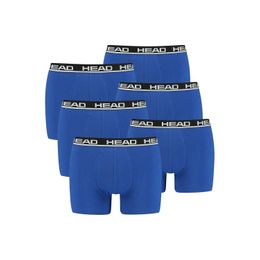 Head Herren Boxershorts "Boxershort Basic Boxer 6P 6er Pack", Gr. M, blau, Obermaterial: 95% Baumwolle CO. 5% Elasthan EL., Unterhosen