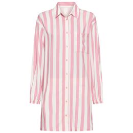 s.Oliver Damen Nachthemd, Gr. 38, rosa, Web, Obermaterial: 100% Viskose, gestreift, Kleider, mit breiten Streifen