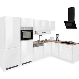 KOCHSTATION Winkelk&uuml;che &raquo;KS-Virginia,neu in verbesserter Ausf&uuml;hrung&laquo; Stellbreite 290/190 cm cm, Soft-Close, wahlweise mit Induktion wei&szlig; B/H/T: 290cm 