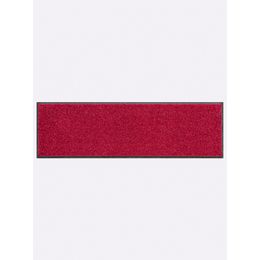 Salonloewe Fu&szlig;matte, Rot, Gr. 30x100 cm - rechteckig, Fu&szlig;matten, Material: Polyamid. R&uuml;ckseite: Gummi