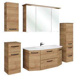 Badm&ouml;bel-Set &raquo;Quickset 318, mit T&uuml;rd&auml;mpfer&laquo; 6 Stk. tlg. braun Holzwerkstoff B/H/T: 202cmcm x 200cmcm x 48cmcm